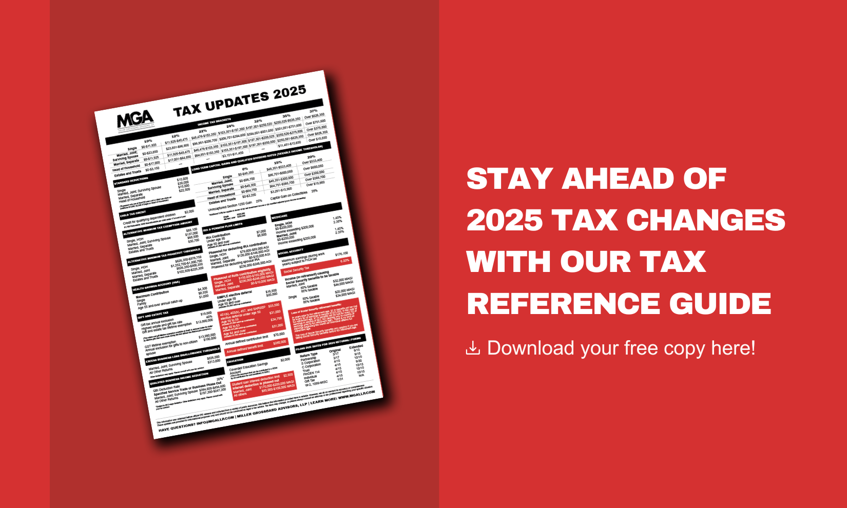 Need a 2025 Federal Tax Reference Guide? We've Got You Covered